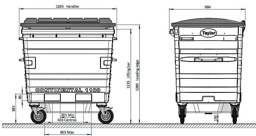 Continental Fork Lift Pockets - Fork Sleeves | DJE Recycling Systems